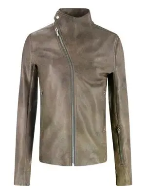 RICK OWENS Asymmetric Leather Jacket
