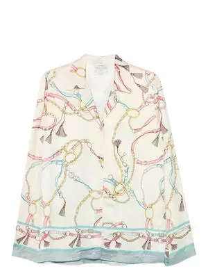 FORTE_FORTE Chain-print Shirt - Neutrals