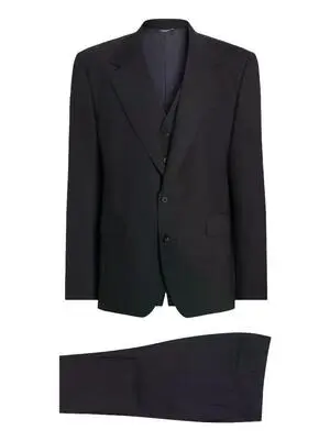 Dolce & Gabbana Single-breasted Sicilia Light Pinstripe Wool Suit - Blue