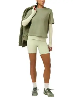 Sweaty Betty High-waisted Ribbed Shorts - Green