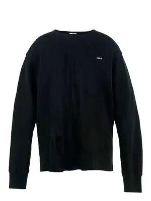 SAINT MXXXXXX Logo-print Thermal Sweater - Black