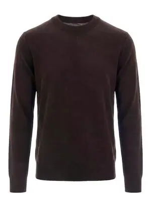 PAOLO PECORA Crew-neck Knitted Sweater - Brown