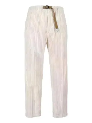 WHITE SAND Wide-stripe Corduroy Trousers - Neutrals
