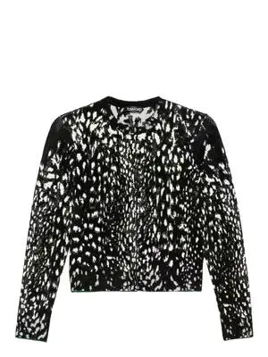 TOM FORD Lynx Jacquard Cardigan - Black