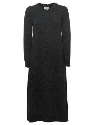 Max Mara Goccia Knit Midi Dress Grey
