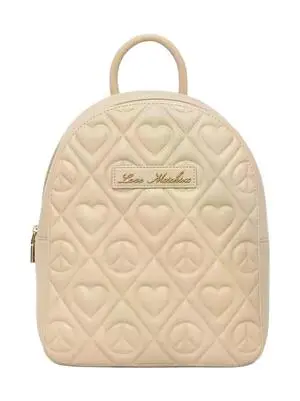 Moschino Heart-quilted Backpack Neutrals