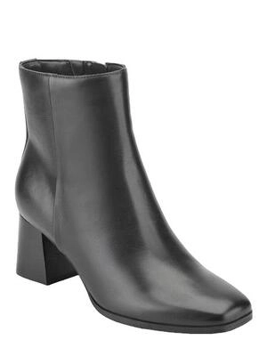 Easy Spirit Aurore Leather Bootie - Black