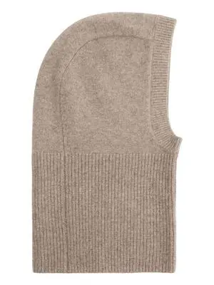 Mango Wool And Cashmere Blend Balaclava - Sand