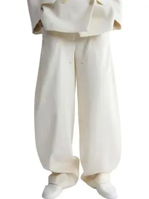 Mango Mid Rise Balloon Pants - Ecru