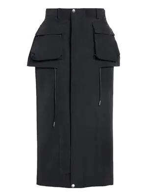 Sacai Grosgrain Bonding Midi Skirt - Black