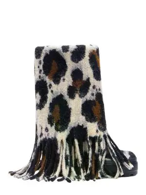 CASADEI Leopard-print Fringed Boots