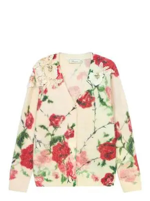 BLUMARINE Floral-print Sequin-embellished Sweater