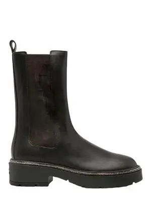 RENE CAOVILLA Crystal-embellished Chelsea Boots