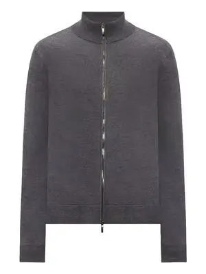 Peserico Zip-up Knitted Cardigan - Grey
