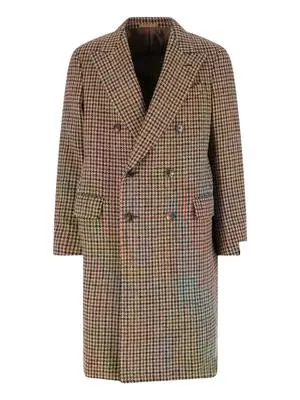 Caruso Double-breasted Wool Coat - Neutrals