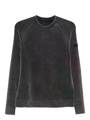 RRD Ribbed-knit Raglan-sleeve Sweater - Grey