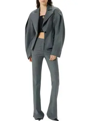 Blumarine Slim-fit Flared Trousers - Grey