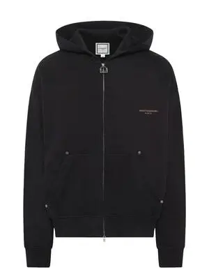 WOOYOUNGMI Scenery Forest-print Zip-up Hoodie - Black