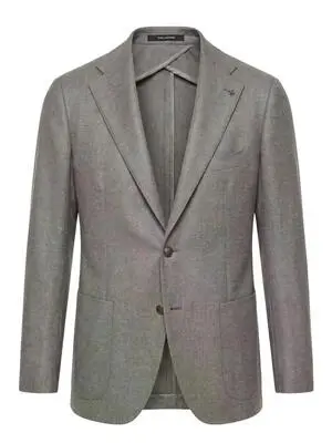 Tagliatore Single-breasted Wool Blazer - Grey
