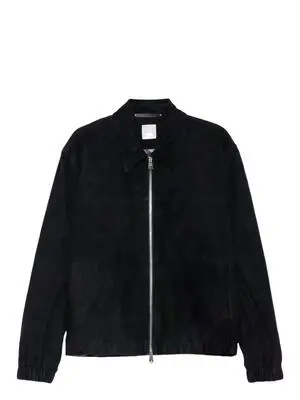 Paul Smith Suede Zip-up Jacket Blue