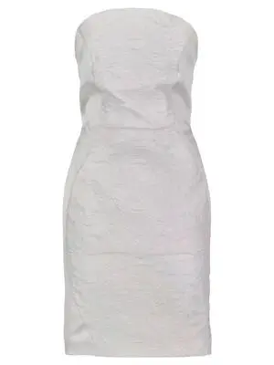 Vintage Strapless Mini Dress - Silver