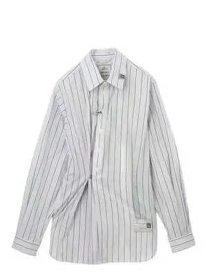 Mihara Yasuhiro Switch-front Striped Shirt - Blue