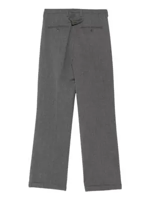 Seventy Button-detail Straight-leg Trousers - Grey