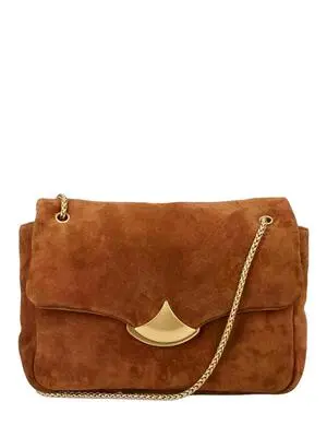 SESSUN Large Puffy Chain-link Shoulder Bag Brown