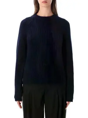 LISA YANG Ribbed-knit Raglan-sleeve Sweater - Blue