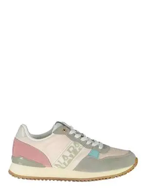 NAPAPIJRI Logo-print Suede-panelled Sneakers - Neutrals