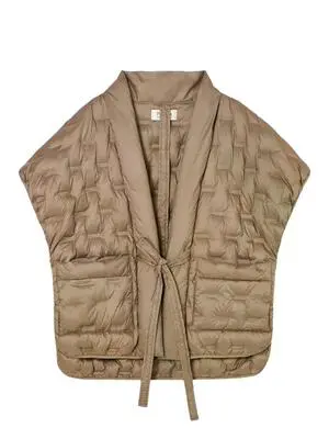 PSOPHIA Quilted Tie-fastening Gilet
