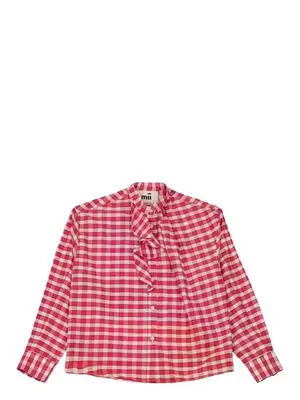 MII Jabo Ruffled Gingham Shirt