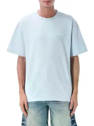 REPRESENT Logo-print Cotton T-shirt - Blue