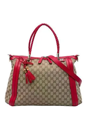 Gucci 2016-2026 Gg Canvas Bella Convertible Tote Satchel - Neutrals