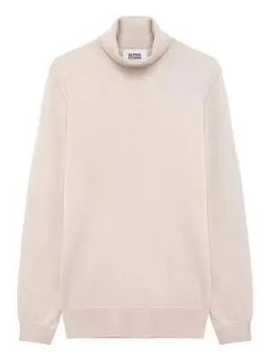 Alpha Studio Roll-neck Wool Sweater - Neutrals