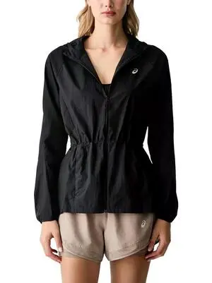 Asics Drawstring-waist Hooded Jacket - Black