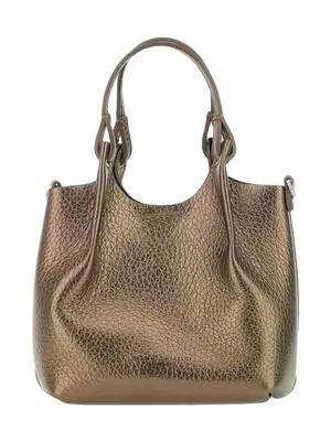 GIANNI CHIARINI Dua Metallic Leather Tote Bag - Brown