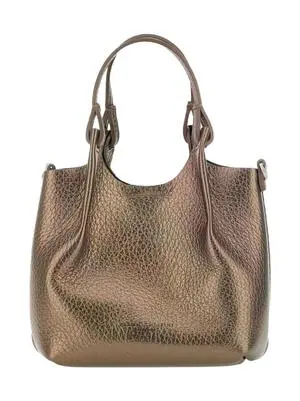 GIANNI CHIARINI Dua Metallic Leather Tote Bag - Brown