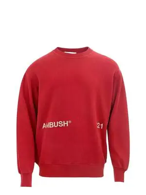 AMBUSH Logo-print Crew-neck Sweatshirt - Red