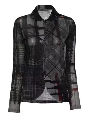 Y’s All-over Graphic-print Shirt - Black
