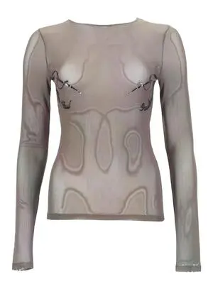 JEAN PAUL GAULTIER Needles Mesh Top Grey