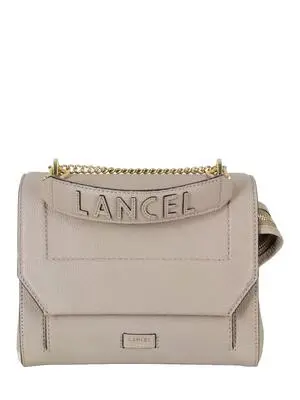 LANCEL Medium Ninon Logo-plaque Pebbled Cross Body Bag - Neutrals