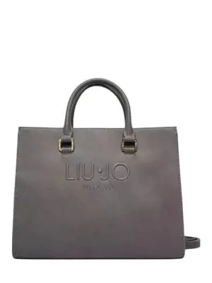 LIU JO Logo-embossed Cross-hatch Tote Bag