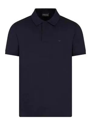 Emporio Armani Logo-embroidered Polo Shirt - Blue