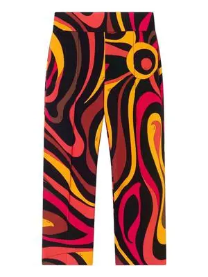 Emilio Pucci Marmo-print Capri Pants - Black