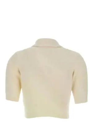 ELISABETTA FRANCHI Button-up Short-sleeve Sweater
