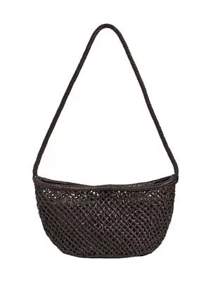 ST. AGNI Mesh Crescent Bag - Coffee