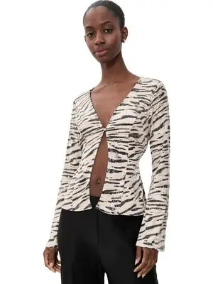 BAILEY ROSE Zebra Top - Tan