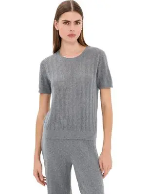 LISA YANG Suyin Cotton Cashmere T-shirt - Deep Cloud
