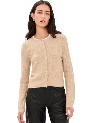 Z Supply Medina Pointelle Cardigan - Macaroon